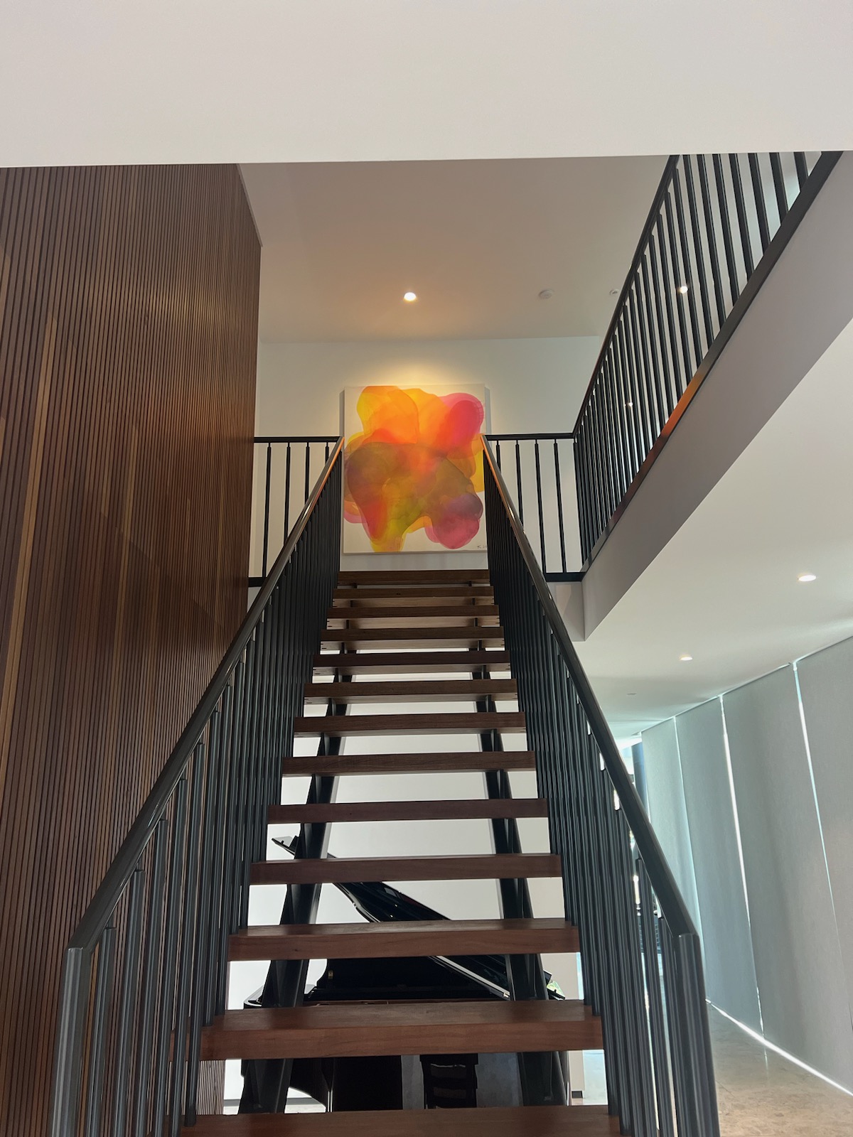 Artwork enhances an already impressive home | Corporate Art Rentals