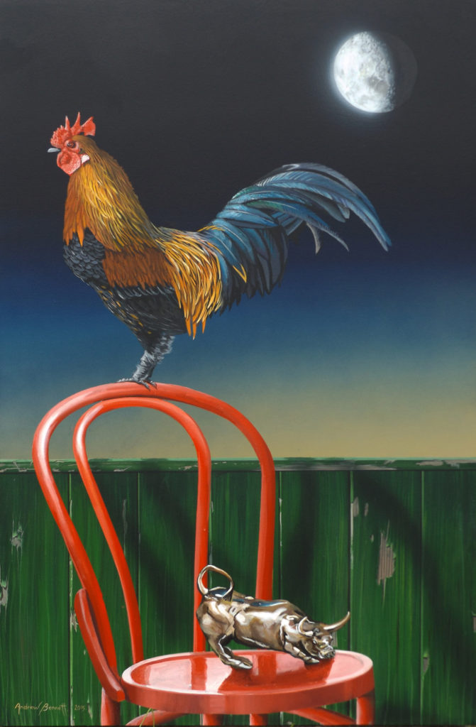 Rooster and Bull – Corporate Art Rentals